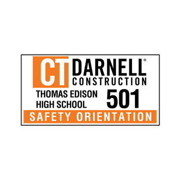 Safety Orientation Numbered Hard Hat Sticker - 2x1 inch Rectangle ...
