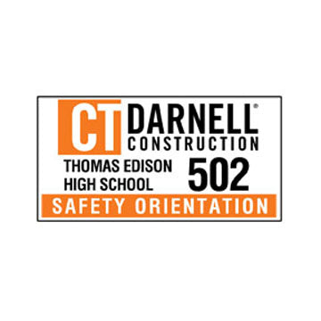 Safety Orientation Numbered Hard Hat Sticker - 2x1 inch Rectangle ...