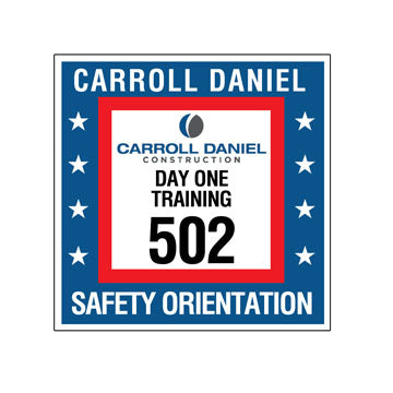 Safety Orientation Hard Hat Sticker - 2 inch Square – Construction Sticker