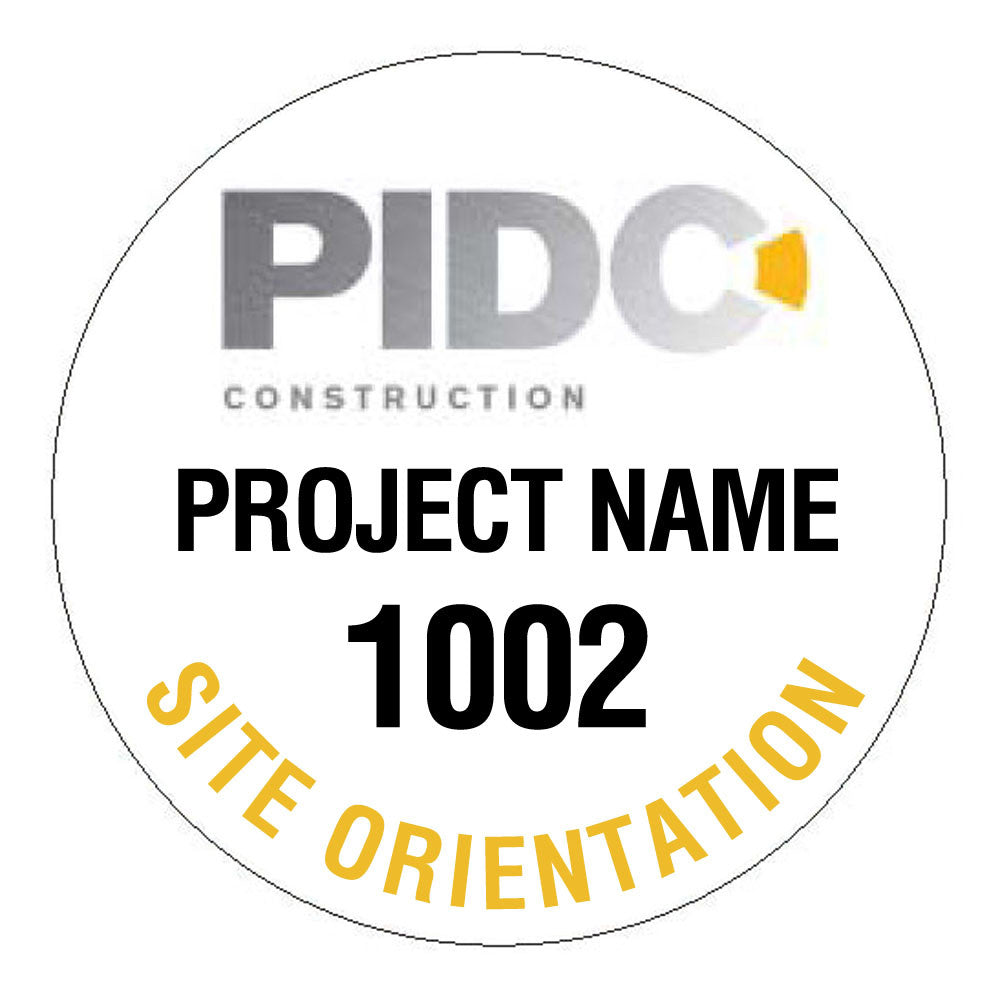Project Numbered Hard Hat Sticker - 2 inch Circle – Construction Sticker