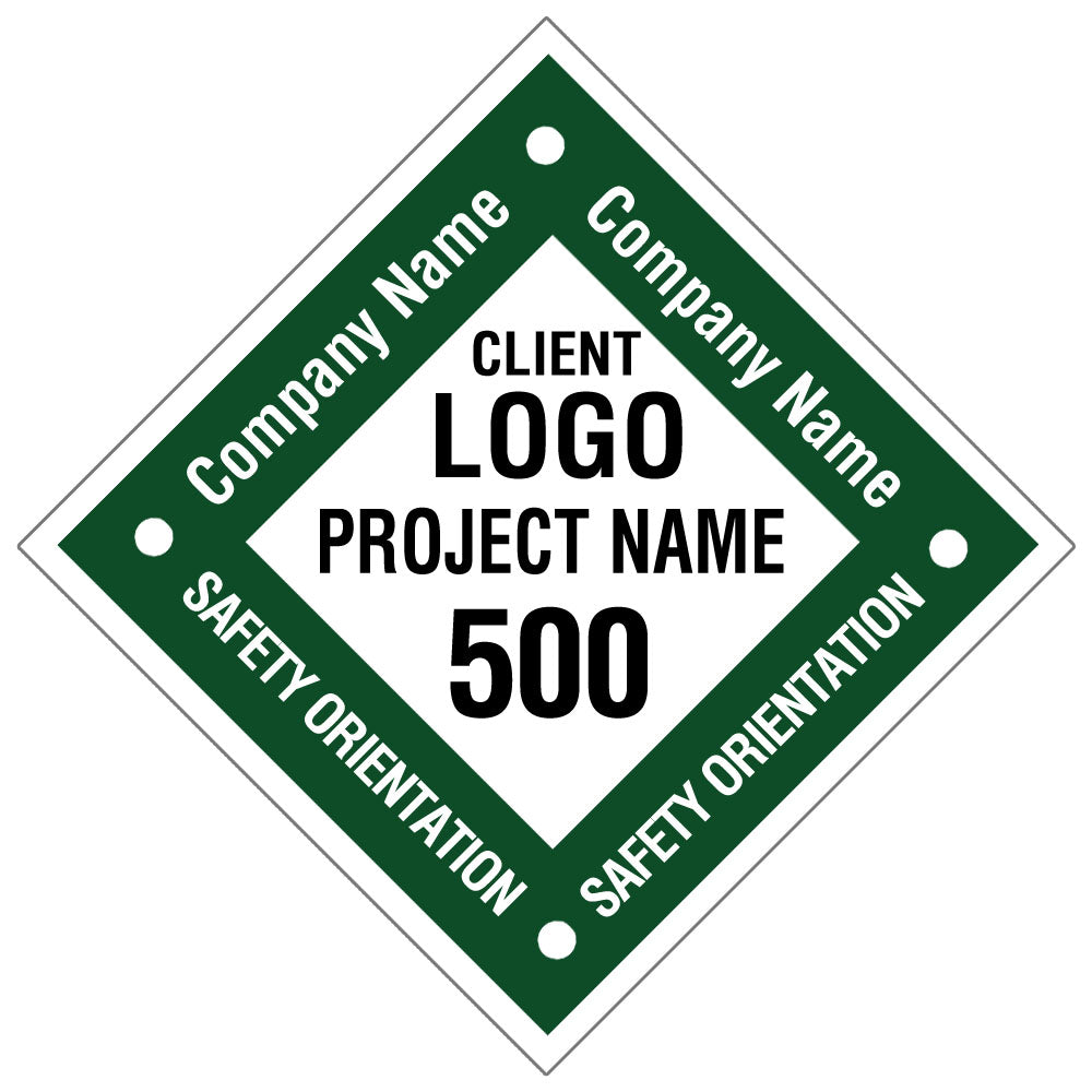 Safety Orientation Hard Hat Sticker - 2 inch Diamond – Construction Sticker