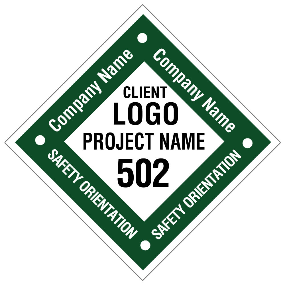 Safety Orientation Hard Hat Sticker - 2 inch Diamond – Construction Sticker