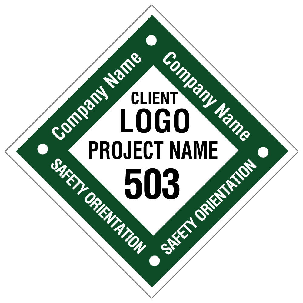 Safety Orientation Hard Hat Sticker - 2 inch Diamond – Construction Sticker