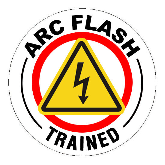 Arc Flash Trained Hard Hat Sticker 2 - 2 inch Circle – Construction Sticker