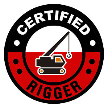 Certified Rigger Hard Hat Sticker - 2 inch Circle – Construction Sticker