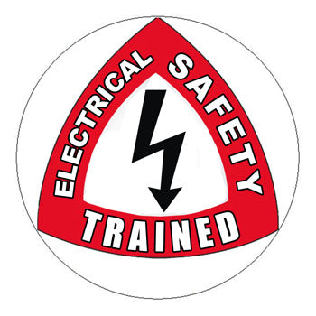 Electrical Safety Trained Hard Hat Sticker - 2 inch Circle ...