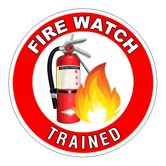 Fire Watch Trained Hard Hat Sticker 2 - 2 inch Circle – Construction ...