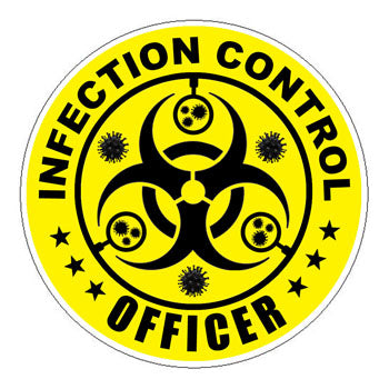 Infection Control Officer (ICO) Hard Hat Sticker Yellow - 2 inch Circl ...