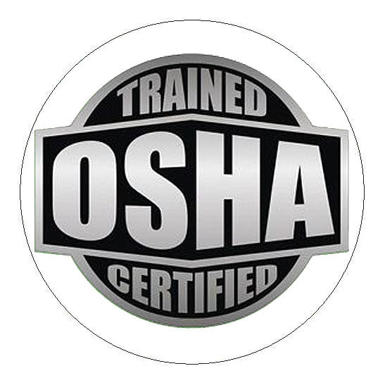 OSHA Certified Trained Hard Hat Sticker - 2 inch Circle – Construction ...