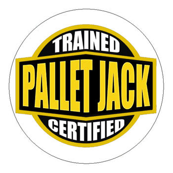 Pallet Jacket Trained Certified Hard Hat Sticker - 2 inch Circle ...