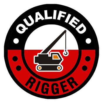 Qualified Rigger Hard Hat Sticker - 2 inch Circle – Construction Sticker
