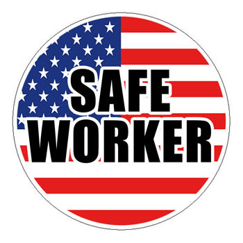 Safe Worker Hard Hat Sticker - 2 inch Circle – Construction Sticker