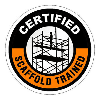 Certified Scaffold Trained Hard Hat Sticker - 2 inch Circle ...